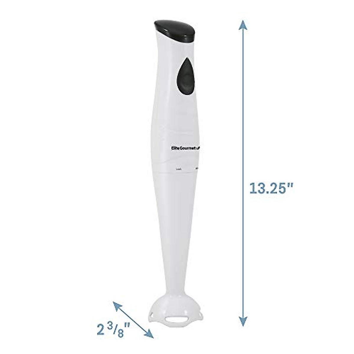 Elite Gourmet EHT-2425X Electric Immersion, Mixer, Chopper, 1-Touch Control Hand Blender, 150 Watts, White