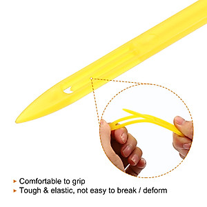 PATIKIL Netting Needle Shuttles 1#, 20 Pack Plastic Fishing Net Repair Line Kit Mending Tool, Yellow