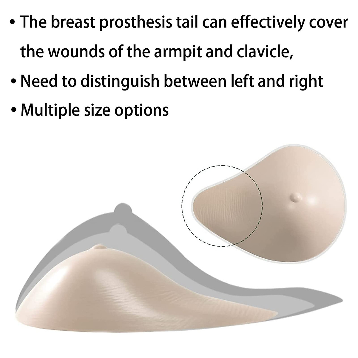 Self Adhesive Silicone Breast Forms Pear Shape Fake Boobs Fake Breast Artificial Mastectomy Prosthetic for Crossdresser Women Cosplay Transgender,C Cup (470g/pair)