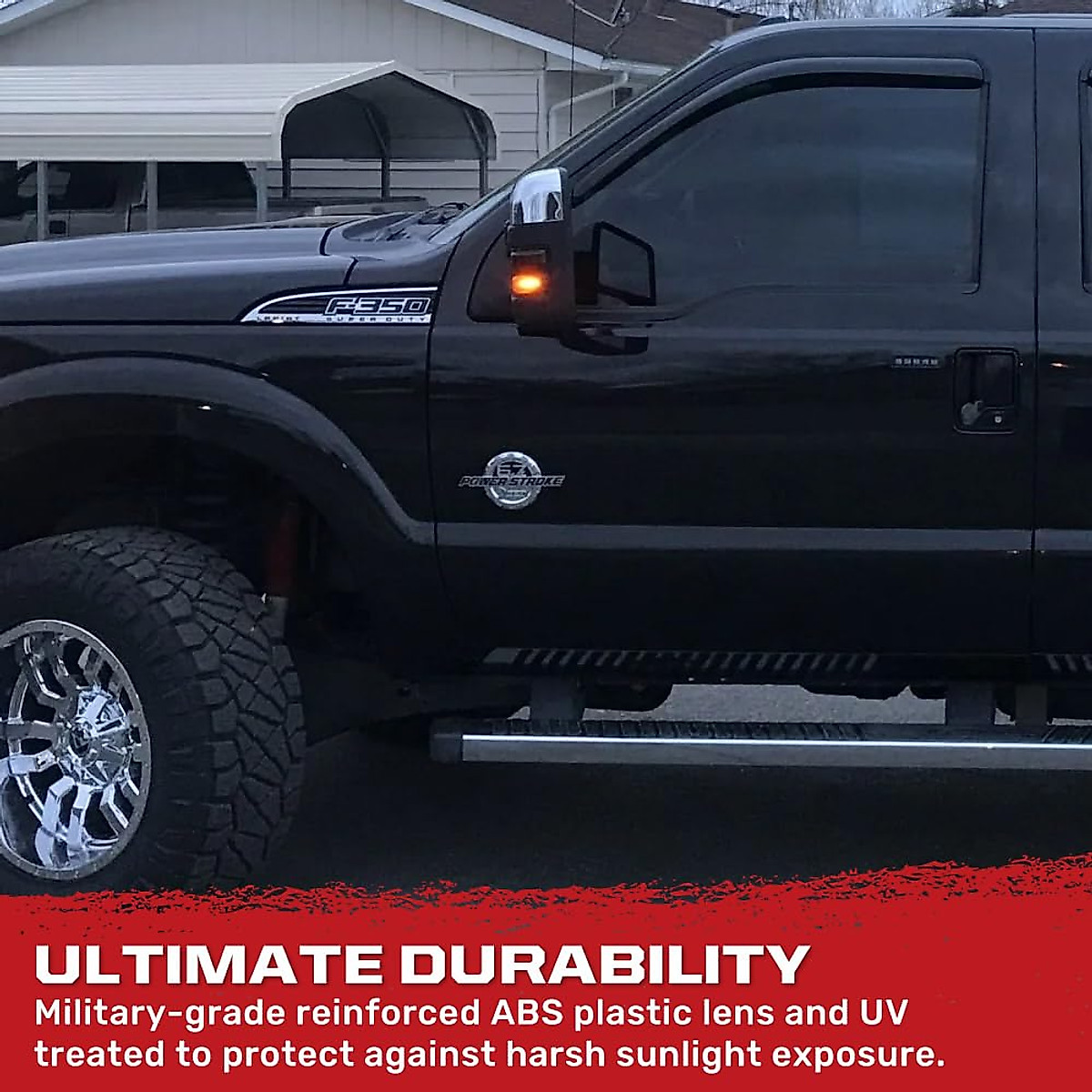 Recon 264140BK LED Mirror Smoked Lens Kit