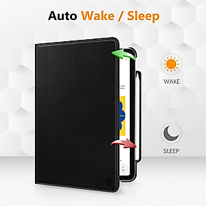 Fintie Rotating Case for iPad Air 11-inch M2 (2024), iPad Air 5th / 4th Generation (2022/2020) 10.9 Inch with Pencil Holder - 360 Degree Rotating Protective Stand Cover, Black