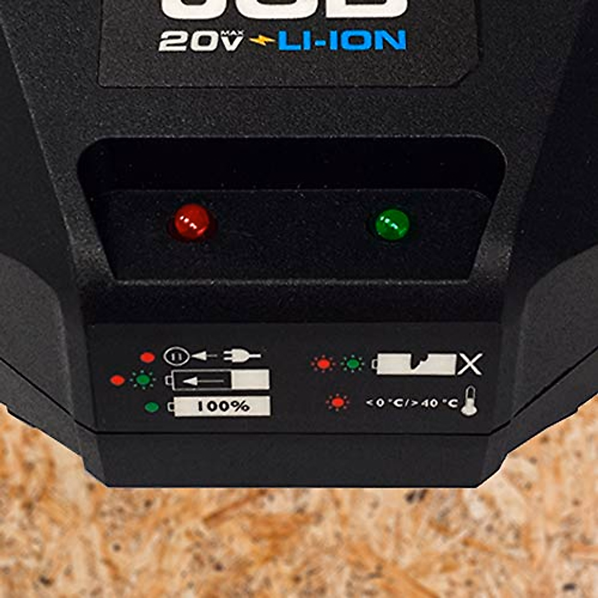 JCB Tools - JCB 20V Lithium-Ion Battery Fast Charger For JCB 20V Power Tools Batteries For Hammer Drills, Saws, Jigsaw, Multi Tool, SDS, Angle Grinder, Miter Saw, LED Work Light, Recip Saw, Miter Saw (JCB-20VFC)