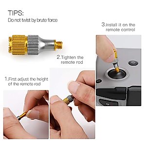 RCGEEK Mavic Air 2 2S / Mini 2 Controller Joystick Telescopic Controller Grip Thumbsticks Replacement Accessories Lengthen Design Reach More Operation Angle for DJI Smart Controller, 2 Pack