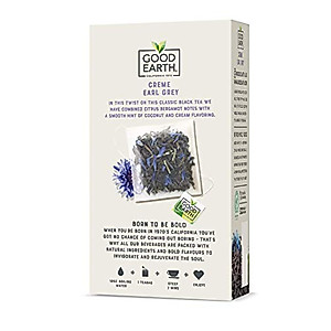 Good Earth Sensorial Blend All Natural Crème Earl Grey Black Tea, 15 Count (Pack of 5)
