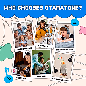 Otamatone Japanese Electronic Musical Instrument Portable Music Synthesizer from Japan by Maywa Denki Studio Award Winning, Educational Fun Gift for Children, Teens & Adults - Black