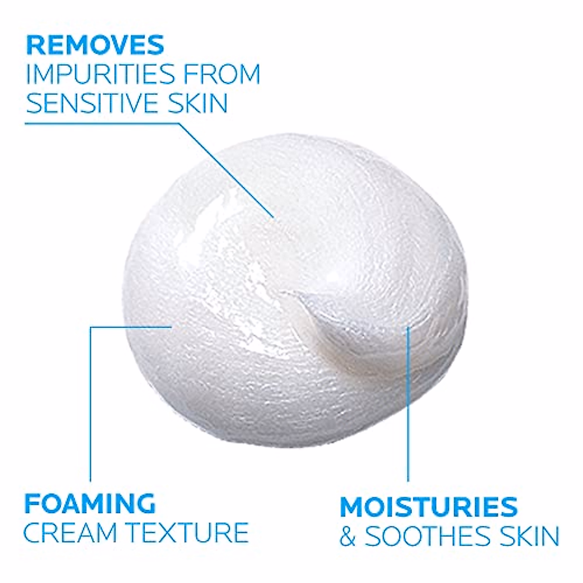 La Roche-Posay Toleriane Purifying Foaming Cream Cleanser for Oily Skin, Daily Face Wash with Ceramides and Niacinamide, Oil-Free, Fragrance Free