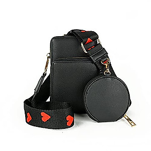 EVVE Wide Replacement Straps for Handbags with Coin Purse - For Over Shoulder Crossbody Bag, Guitar Style, Adjustable Length