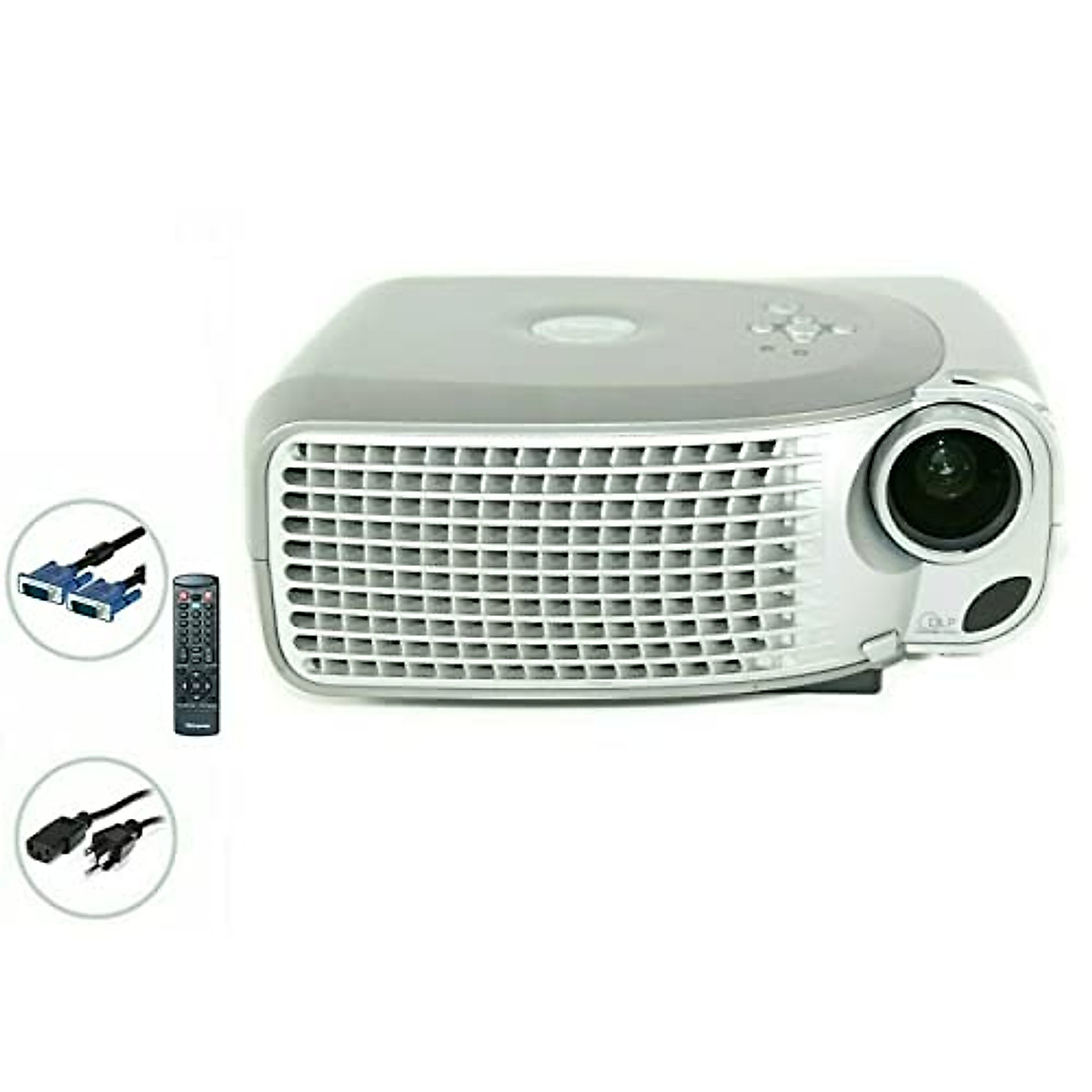 Dell 1100MP DLP SVGA Home Theater Projector HD 1080i 1400 ANSI Lumens w/bundle