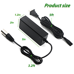 UAUSE 24V2A 3 pin XLR Electric Scooter Battery Charger Replacement for Drive Scout Mobility Razor Go Go Elite Traveller SC40E/SC44E, Ezip Mountain Trailz, Jazzy Electric Power Charger