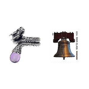 NOVICA Artisan Handmade .925 Sterling Silver Amethyst Cocktail Ring Original Artisan Crafted Dragon with Purple Indonesia Animal Themed Birthstone 'Royal Dragon'