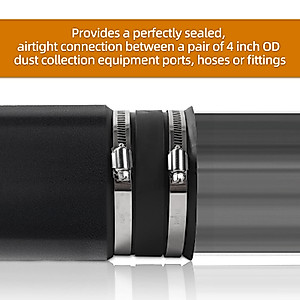 TonGass (1-Set) 4-Inch Blast Gates for Dust Collection Systems and Vacuum Fittings - with Easy to Use and Efficient Sliding Gates - Works with Flexible Hose Cuff Couplers