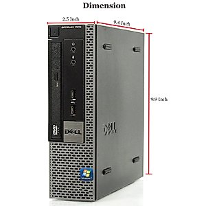 Dell OptiPlex 7010 USFF Computer Desktop PC, Intel i5 3.2GHz, 8GB Ram, 120GB SSD Drive, WiFi & Bluetooth, Wireless Keyboard and Mouse, Windows 10 Pro (Renewed)