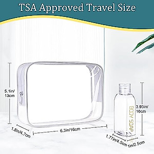 Cosywell Travel Size Toiletries Plastic Squeeze Bottles 4pcs 3.4 oz TSA Approved Travel Bottles for Toiletries Refillable Cosmetic Containers Kit Leakproof Shampoo Conditioner Travel Essentials
