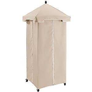 Crosley Furniture Palm Harbor Outdoor Wicker Rolling Towel Valet with Sand Cover - Brown