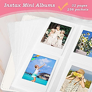 256 Vertical Photos for Instax Mini 12 Photo Album,Polaroid Photo Albums 2x3 for Fujifilm Instax Mini 11 9 8 7s 40 Film, Polaroid 300, HP Sprocket, K-pop Photocards (Magic Silver)