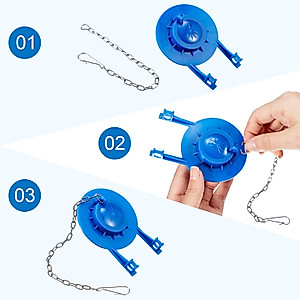 Toilet Handle Chain Stainless Steel Toilet Flapper Lift Chain Replacement Fits Most Toilet Flappers (3)