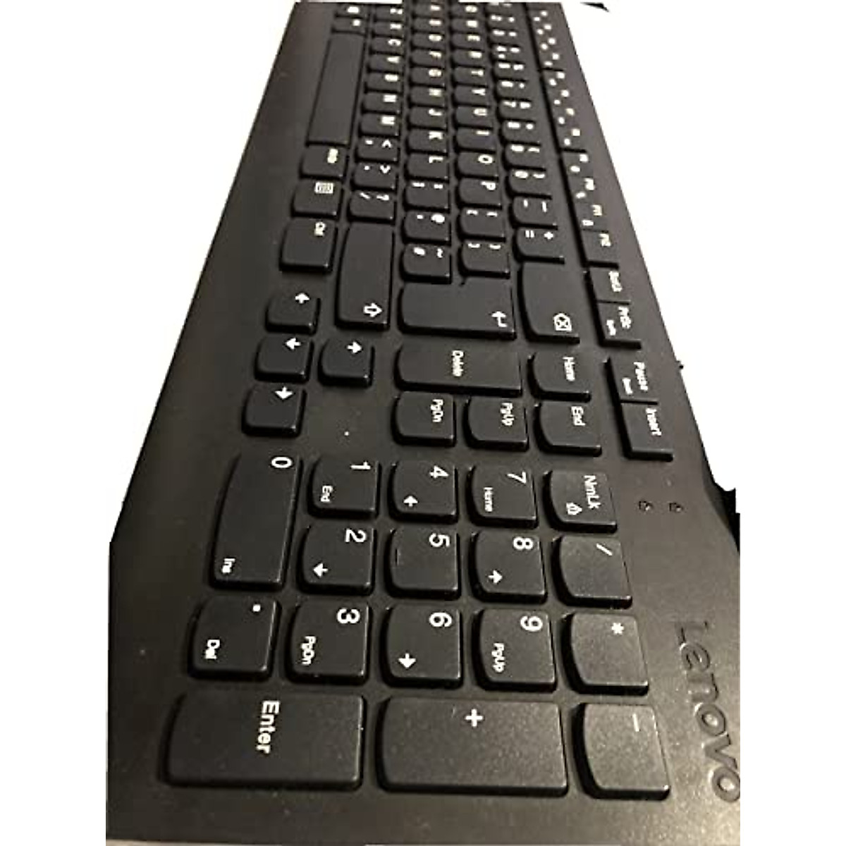 Lenovo 300 USB Keyboard, Wired, Adjustable Tilt, Ergonomic, Windows 7/8/10, GX30M39655, Black