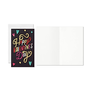 Hallmark Kids Mini Valentines Day Cards Assortment, 18 Classroom Cards with Envelopes (Gold Foil Happy Hearts)
