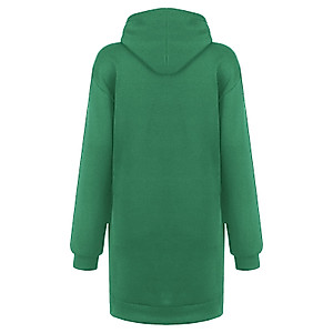 Christmas Hoodies Dress for Women Ugly Christmas Sweater Shirt Long Sleeve Crewneck Pullover Hooded Tunic with Pockets