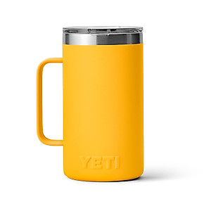 YETI Rambler 24 oz Mug, Vacuum Insulated, Stainless Steel with MagSlider Lid, Alpine Yellow
