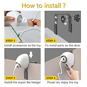 umosis Hanging Cat Toy, Automatic Teaser Cat String Toy, Electronic Interactive Kitten Mental Physical Exercise Cat Toys for Indoor Cats, Rechargeable