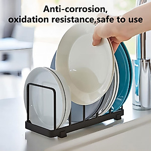 Fourmor- Home Accented Storage Rack-Kitchen Holder Stand - Diversified Euro Kitchen Organizer for Plates, Cutting Boards, Bakeware, Pots & Pans, Serving Trays, Reusable Containers, and Lids