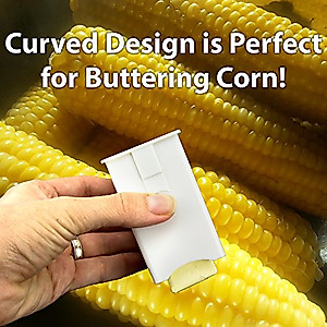 Mess-Free Butter Spreader 2 Pack by Avant Grub. Dishwasher Safe Corn Cob Butterer. Holder Spreads Butter Evenly On Pancakes, Waffles, Bagels, and Toast. Dispenser Ensures Freshness For Each Use.
