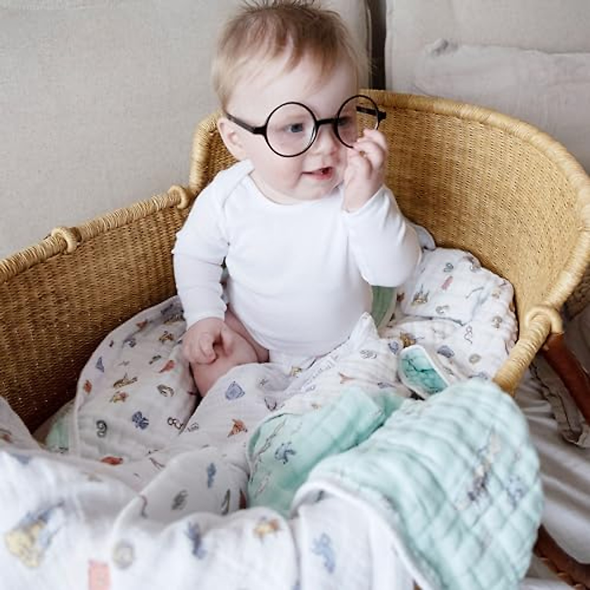 aden + anais Swaddle Blanket, Boutique Muslin Blankets for Girls & Boys, Baby Receiving Swaddles, Ideal Newborn & Infant Swaddling Set, Perfect Shower Gifts, 2 Pack, Hogwarts Essentials