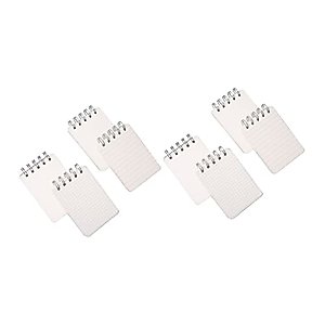 DEPILA 8 pcs Convenient Products Blank Memo Grid School Notepad Portable Pads Office Studying Ring Notebooks Flash Card Writing White Cards Note Notebook Student Pocket Paper Ruled Study Note pad