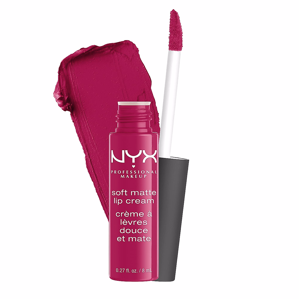 NYX PROFESSIONAL MAKEUP Soft Matte Lip Cream, Lightweight Liquid Lipstick - Madrid (Cranberry Red)
