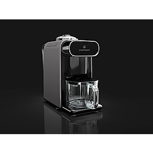 ChefWave Milkmade Dairy Alternative Vegan Nut Milk Maker Machine Almond Milk Soy Milk Oat Milk Cashew Milk Coconut Milk Macadamia Milk, No Soaking, Auto-Clean, Delay Start, Recipe Book - Silver/Black