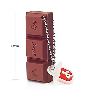 64GB USB Flash Drive Chocolate-Shaped, BorlterClamp Novelty USB Drive Thumb Drive Memory Stick for External Data Storage