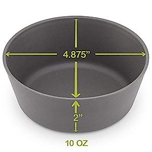 WeeSprout Bamboo Kids Bowls, Set of Four 10 oz Kid-Sized Bamboo Bowls, Dishwasher Safe Kid Bowls (Blue, Green, Gray, & Beige)