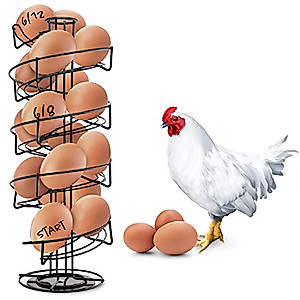 Egg Holder Countertop, Egg Baskets For Fresh Eggs, Egg Dispenser, Fresh Egg Holder Countertop - 3 Dozen Eggs - Non-Slip Base Countertop Egg Holder for Fresh Eggs
