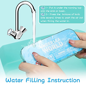 SevenQ Handheld Water Games, 4 Packs Ocean Theme Water Toss Ring Game Aqua Toy Water Ring Game for Kids Stocking Stuffers