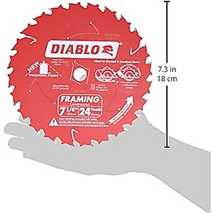 Diablo D0724A 7-1/4" 24T Diablo™ Circular Saw Framing Blade