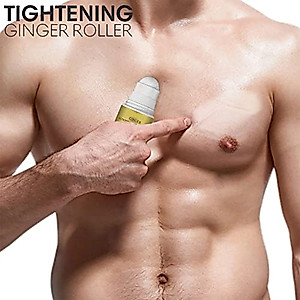 TURSHI Gynecomastia Firming Ginger Roller,2023 New Gynecomastia Tightening Ginger Cream,Firming Ginger Breast Firming Down Cellulite for A Better Physique Make Them Firmer Cleansing Oil