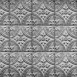 Brewster BHF2774 Silver Faux Tin Tile Peel & Stick Backsplash Film