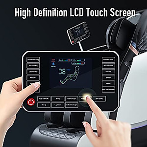 WAWINDS Massage Chair Full Body Recliner - Zero Gravity with Heat and Shiatsu Massage Foot Massage Office Chair LCD Touch Screen Display Bluetooth Speaker Airbags Foot Rollers (White)