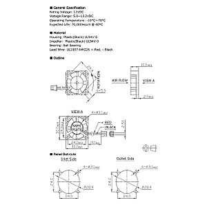 30mm 3010 30x30x10mm 1.2in. fan 12V DC Brushless Long Life Dual Ball Bearing Cooling Fan for 3D Printer,Computer or Other Small Appliances Series Repair Replacement 2Pin UL Certified (2packs 10000RPM)