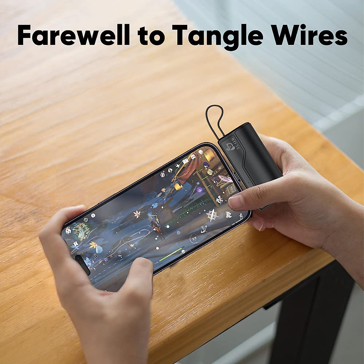 Gankoii iPhone Portable Charger 5000mAh, Mini Power Bank Battery Pack Phone Backup Charger, Small Portable Charger Compatible with iPhone 14/13/ 12/11/ XS Max/XR/X, AirPods, Black