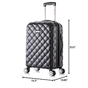 Rockland Melbourne Hardside Expandable Spinner Wheel Luggage, Quilt, Carry-On 20-Inch
