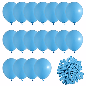 Light Blue Balloons 60pcs 5inch Small Sky Blue Latex Balloon for Balloon Garland Arch Mini 5'' Light Blue Round Balloons for Birthday Party Decoration DIY Gender Reveal Baby Shower