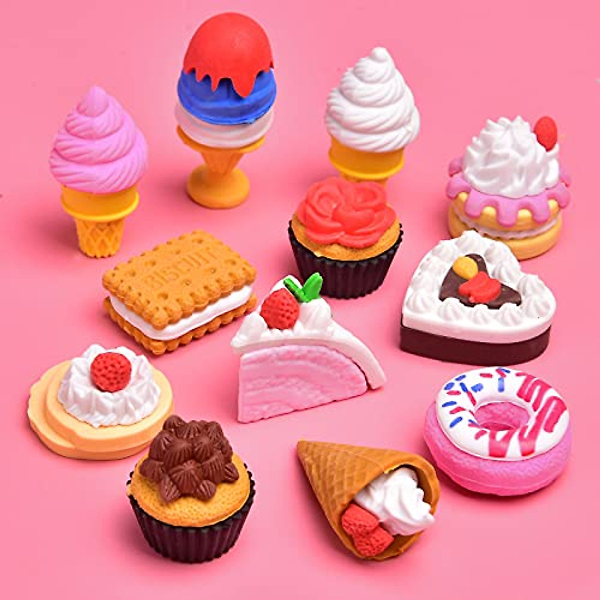 FUN LITTLE TOYS 70 PCS Erasers for Kids Bulk, Fun Mini 3D Puzzle Animal Erasers, Goody Bag Stuffers Trinkets Party Favors Classroom Prizes Cool Toys School Supplies Goodie Bags Pinata Stuffers