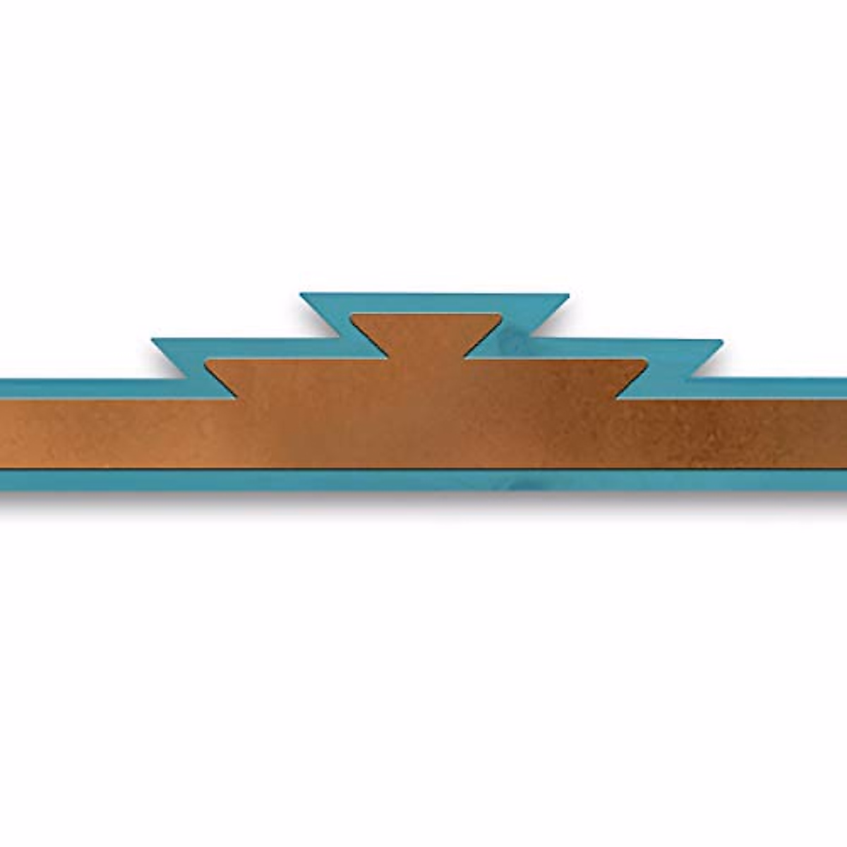 Rustic Turquoise Wooden Rug Hanger - Santa Fe Accents (30in)