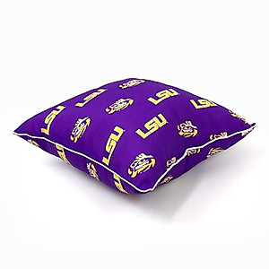 College Covers Single Decorative Pillow Pillow, Square, LSU Tigers