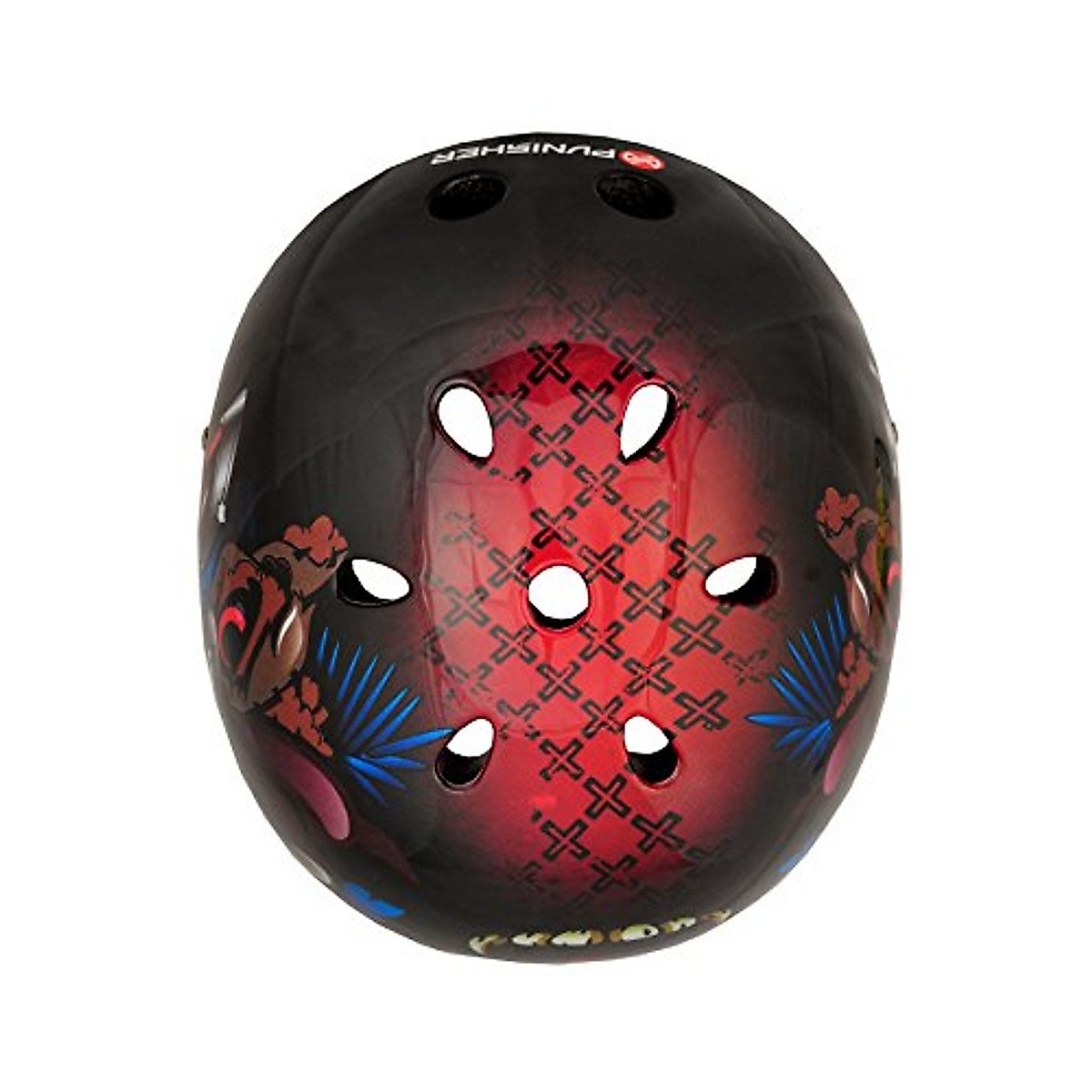 Punisher Skateboards Ranger 11 Vent Multi Sport Skateboard and BMX Helmet Youth Size Medium Includes Extra Helmet Pads, black (9213)