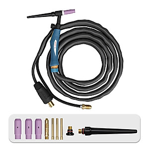 GZ GUOZHI TIG Welding Torch WP17V 13ft Air Cooled Lift TIG Torch 35-50mm Connector for GZ GUOZHI MIG160 MIG-200 MIG-200P MIG Welder, ARC-140 ARC-160 ARC-200 ARC200LCD Stick Welder