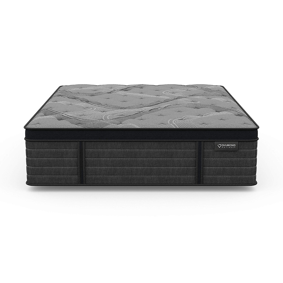 Alpine Breeze Graphite EuroTop Hybrid Mattress 14.5-inch - Quilted, Full, Medium