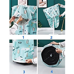 Qboyi Fan Dust Cover Waterproof Dustproof Fan Cover, Damp-Proof Cover for Wall Mount Fan, Pedestal Floor Fan, Washable and Reusable, 2 Packs
